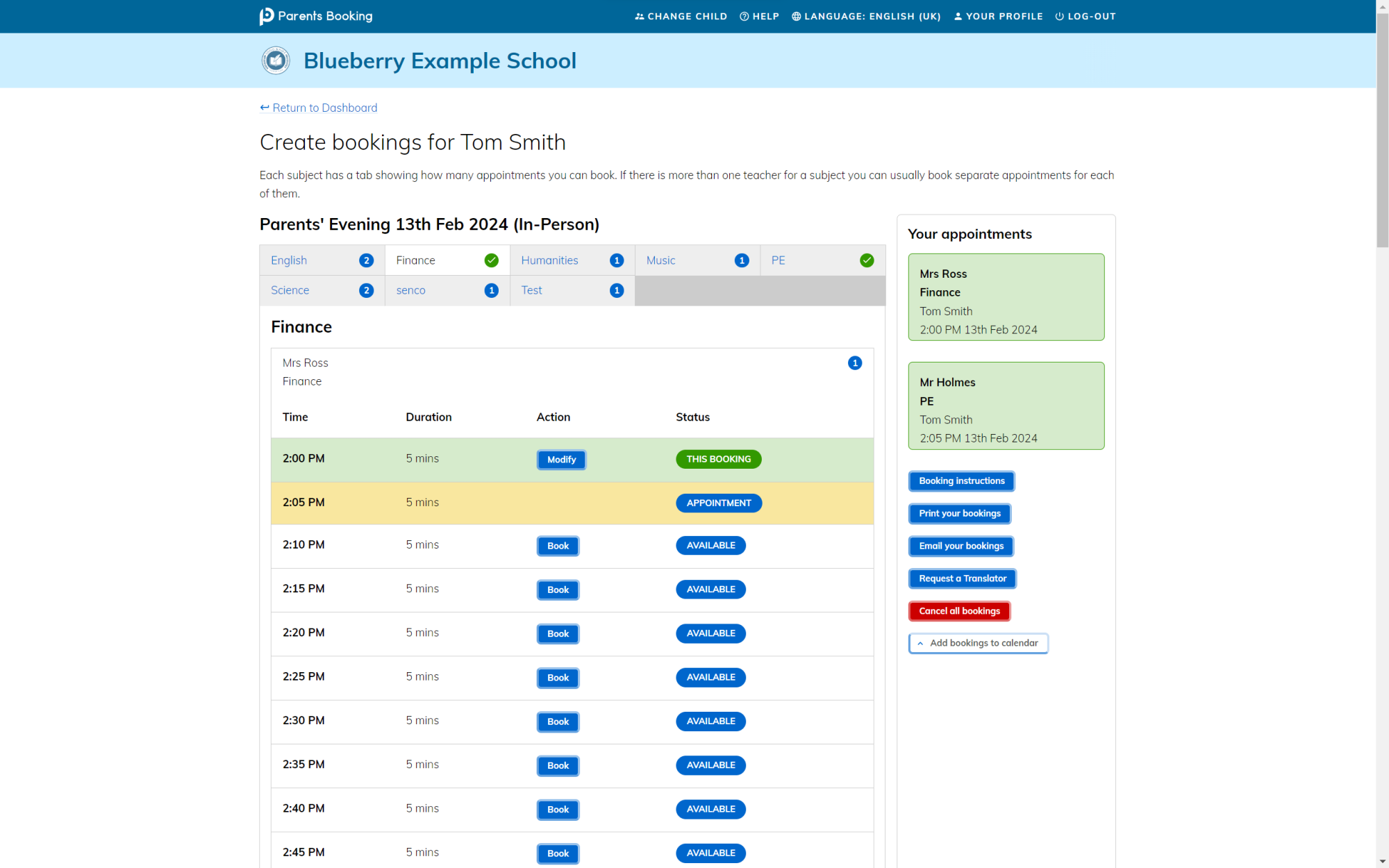 Parents Booking | Streamlining School Communication | Parents' Evenings ...