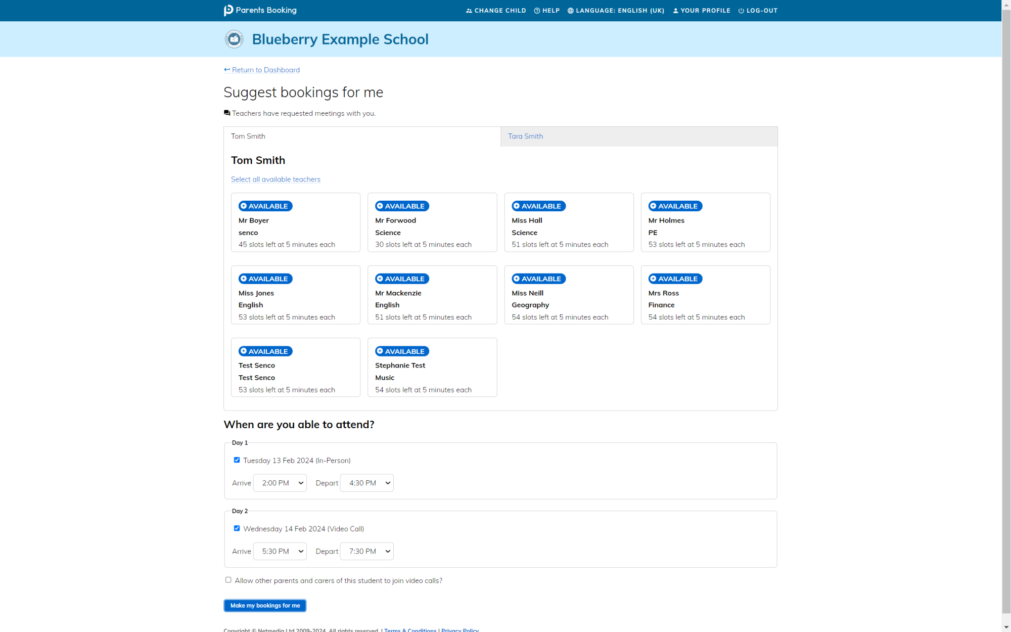 Parents Booking | Streamlining School Communication | Parents' Evenings ...
